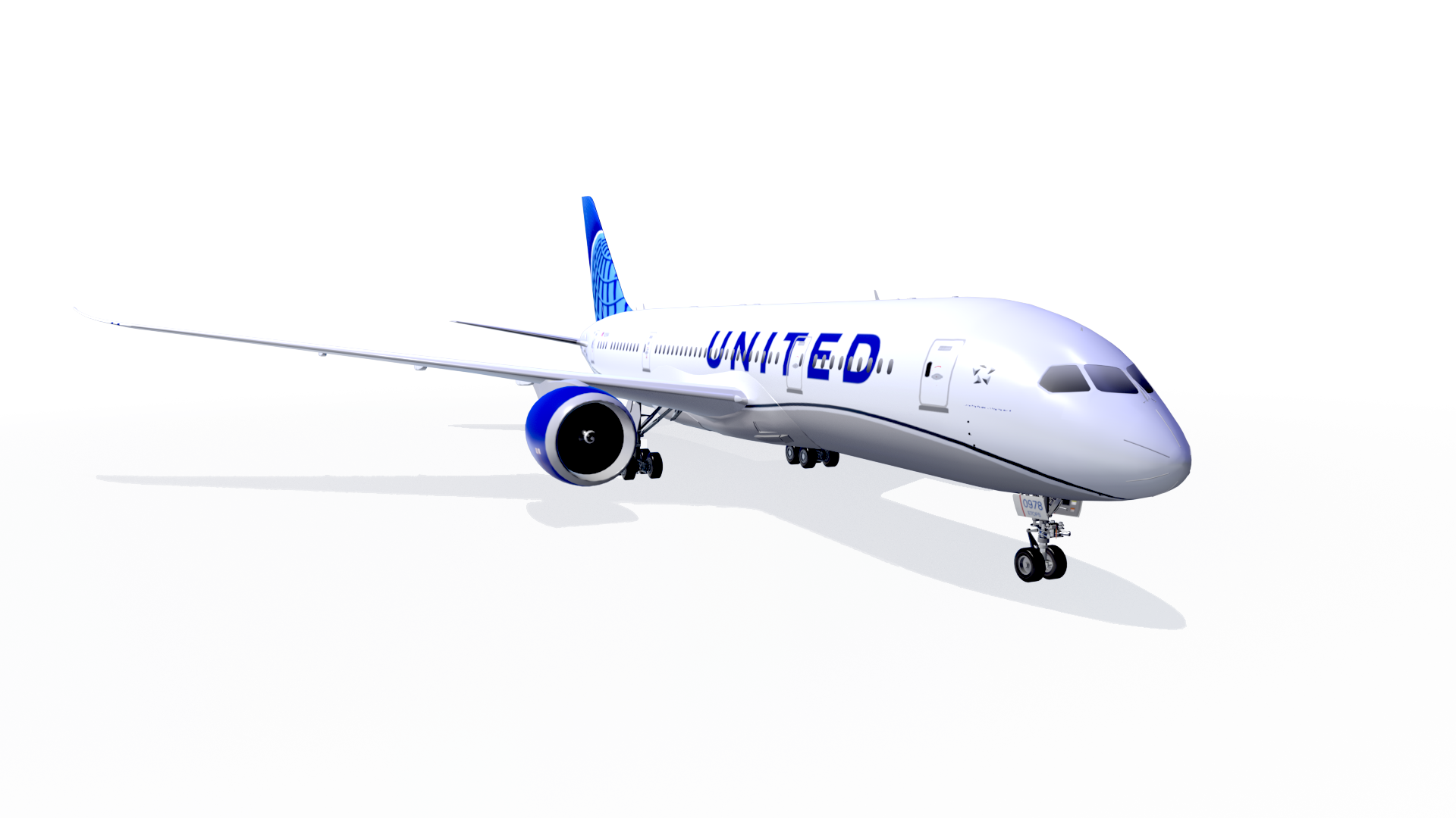 United Widebody Cargo Loader and Aircraft