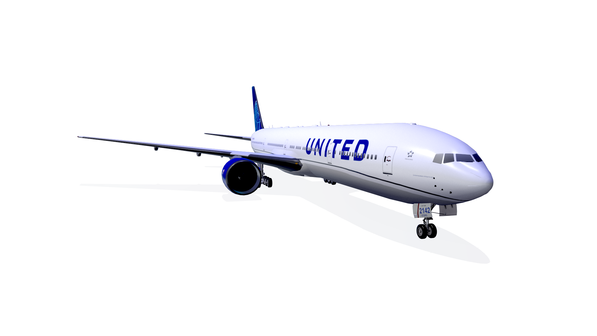 United Widebody Cargo Loader and Aircraft