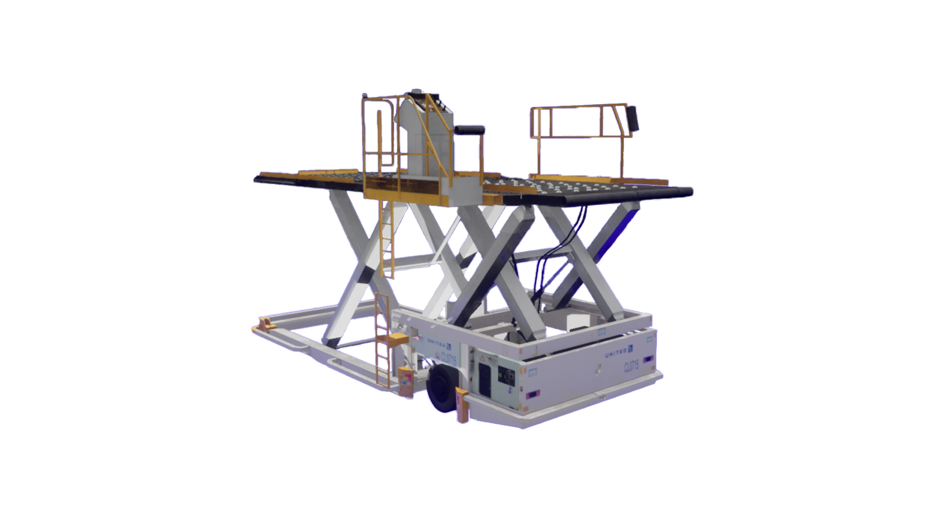 United Widebody Cargo Loader and Aircraft